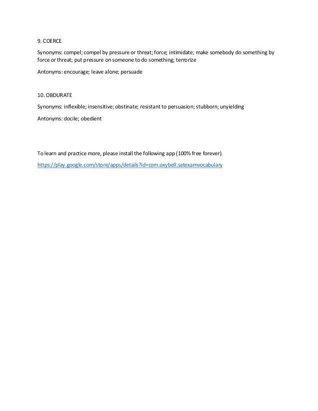 Sat Vocabulary Practice Quizlet | PDF