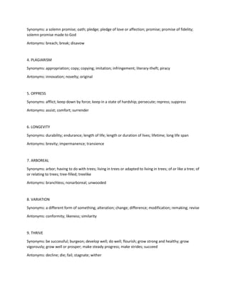 Sat Vocabulary Questions | PDF