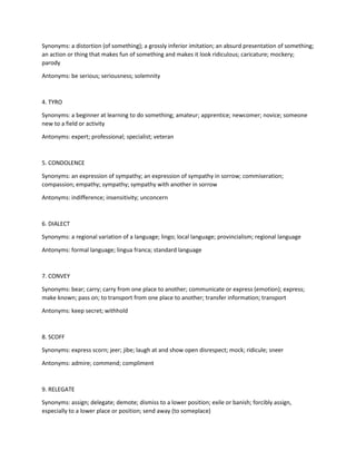 Sat Vocabulary Quizlet | PDF