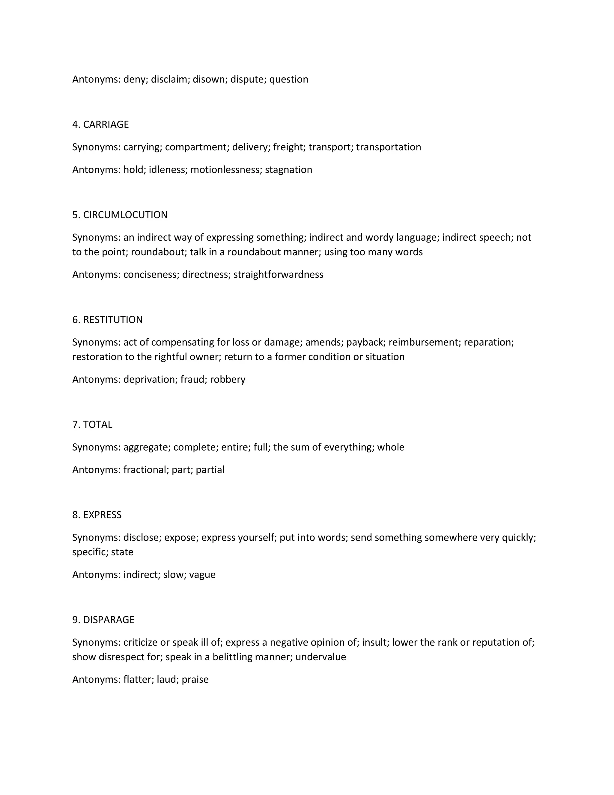 Sat Vocabulary Study | PDF