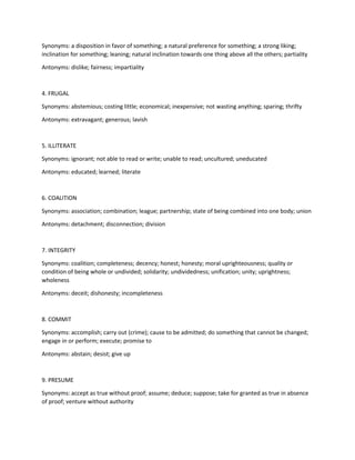 Sat Vocabulary Study Guide | PDF