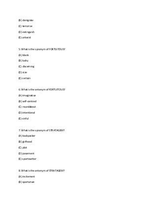 Sat Vocabulary Suit | PDF