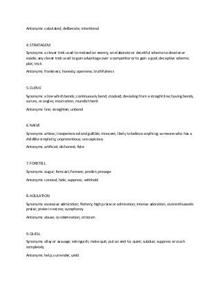 Sat Vocabulary Suit | PDF