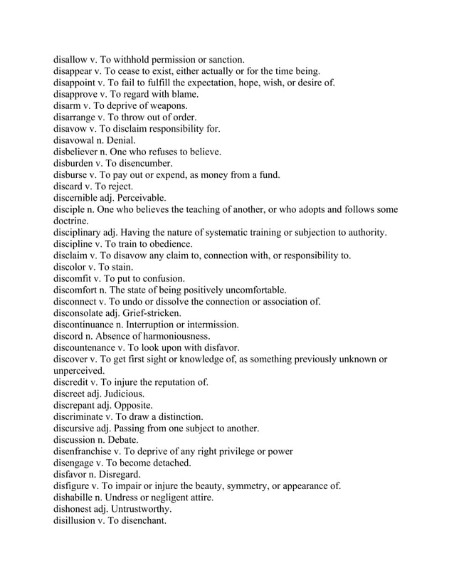 Sat vocabulary words | DOCX | Education