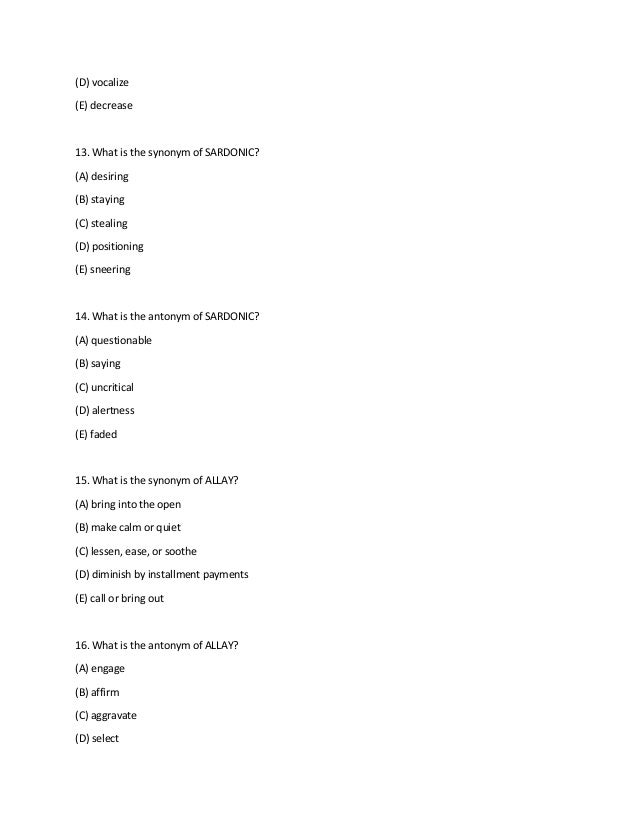 Sat Vocabulary Words | PDF