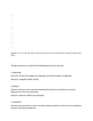 Sat Vocabulary Words With Sentences | PDF