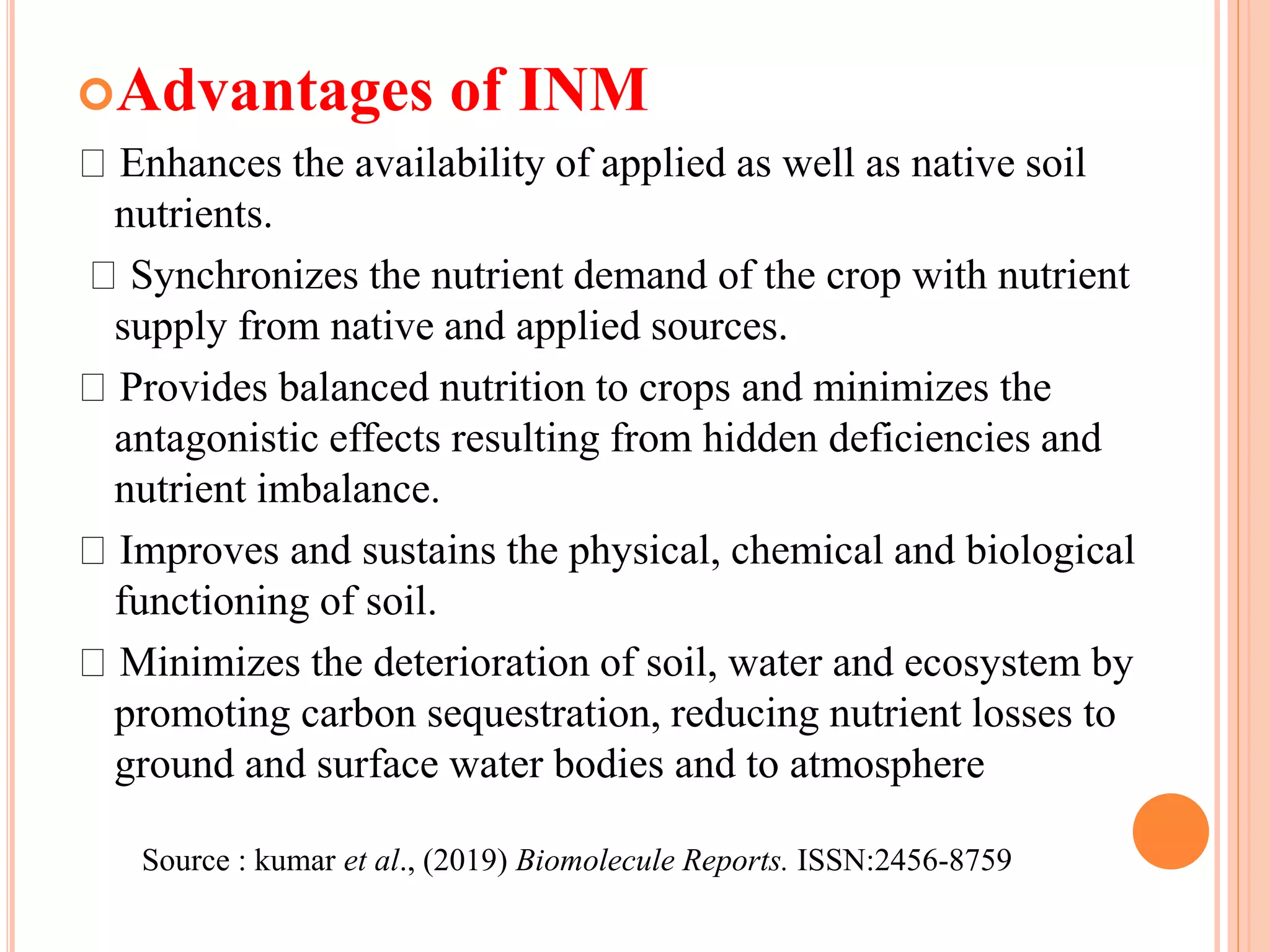 INTEGRATED USE OF BIOINOCULANTS AND FERTILIZERS IN VEGETABLES FOR SUSTAINABLE CROP PRODUCTION ...