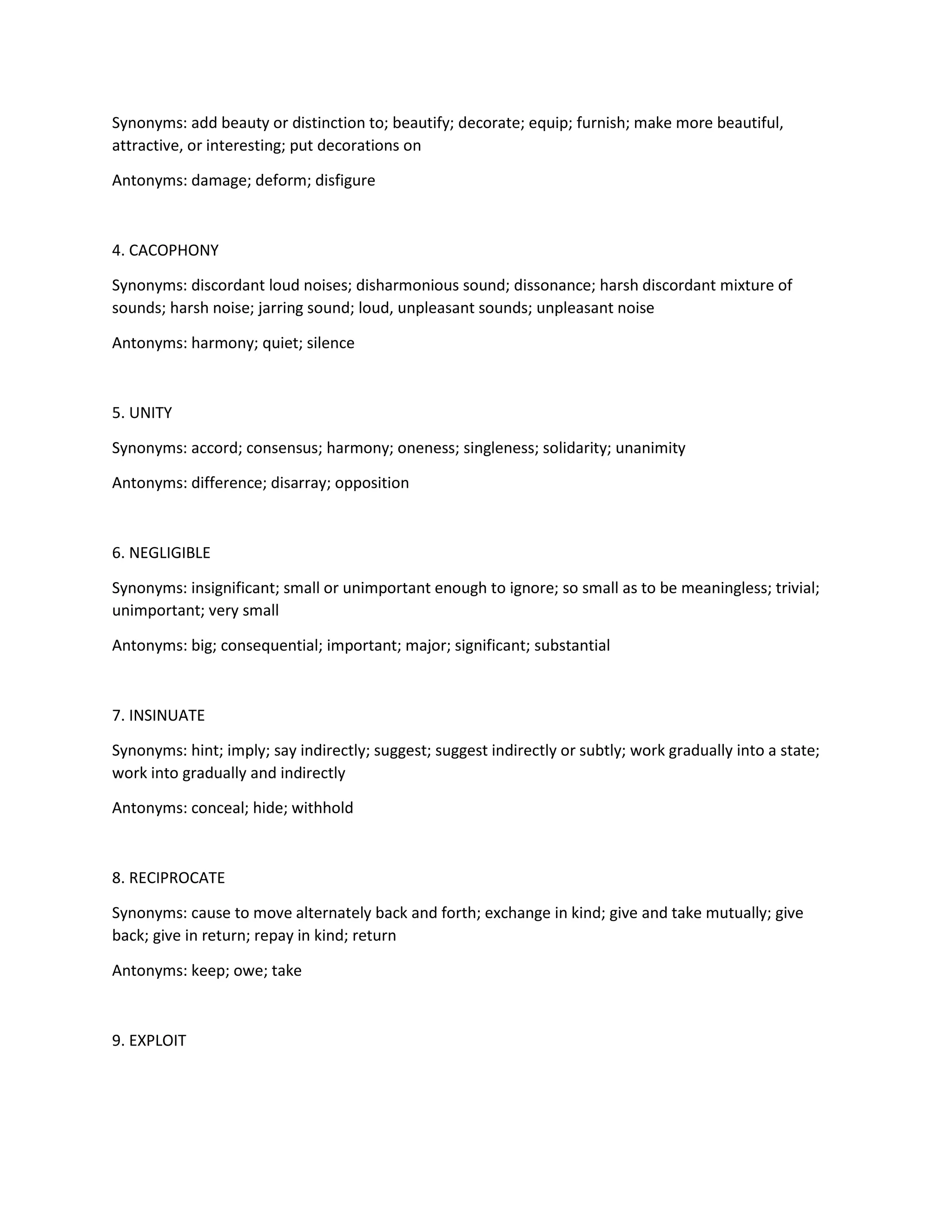 Sat Words Quizlet | PDF