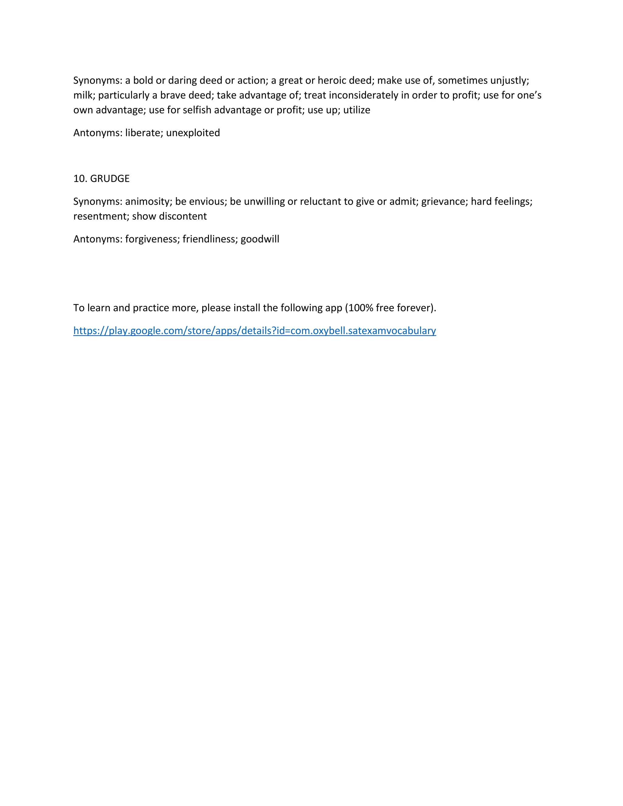 Sat Words Quizlet | PDF