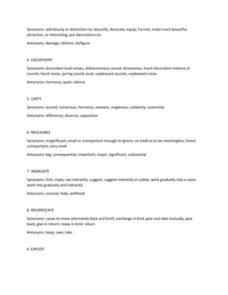 Sat Words Quizlet | PDF