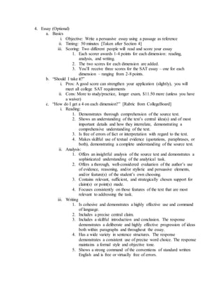 SAT Workshop Curriculum | DOCX | Standardized Testing | Educational ...