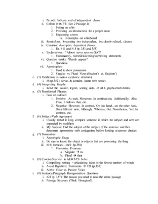 SAT Workshop Curriculum | PDF