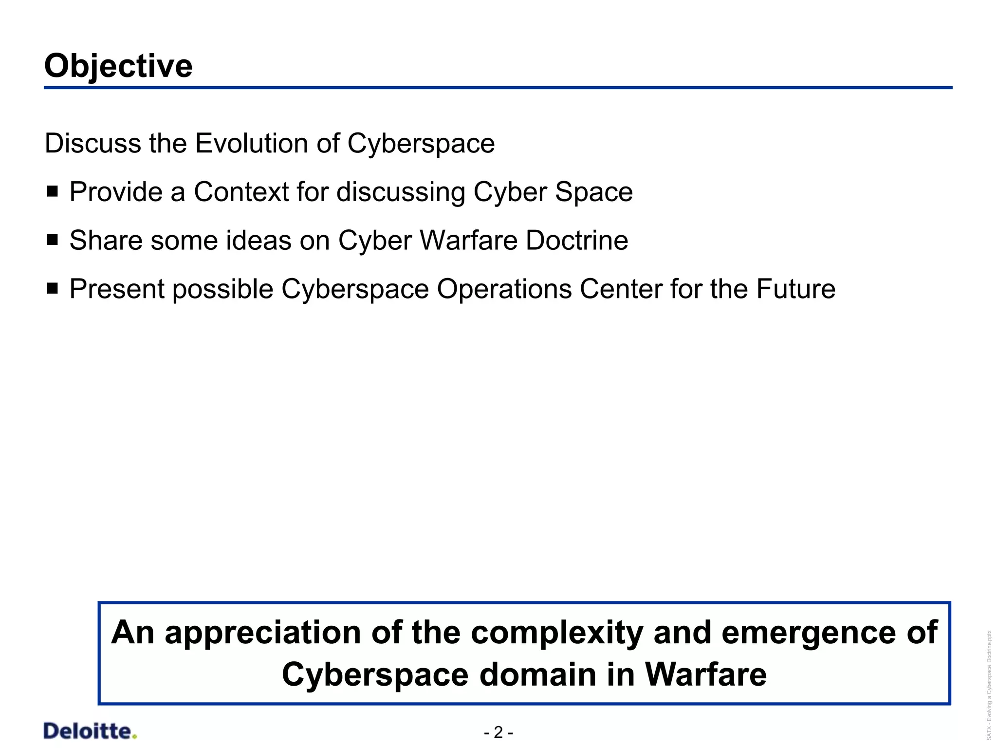 Evolving a Cyber Space Doctrine | PPTX