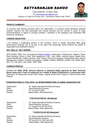 Satya updated cv | DOC | Civil Engineering Industry | Industries