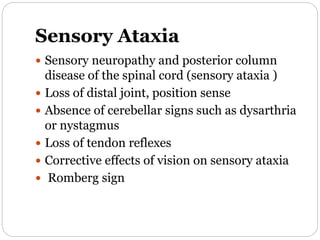 Approach to a case of ataxia | PPTX