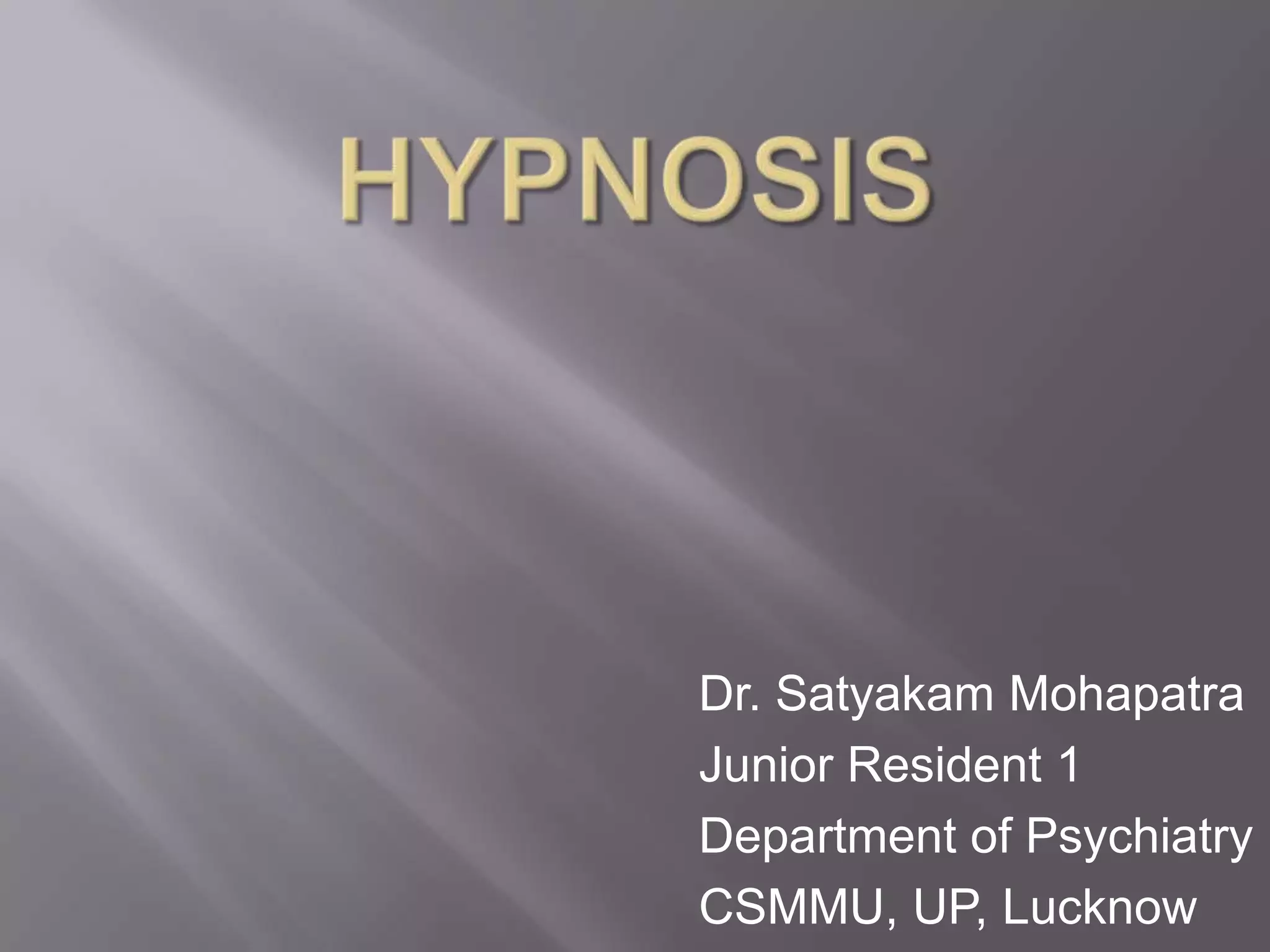 Satya comment hypnosis | PPT