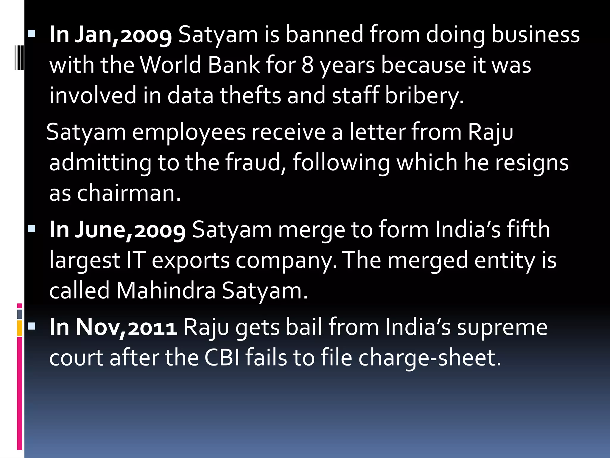 Satyam scandal | PPTX