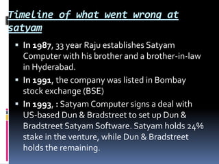 Satyam scandal | PPT