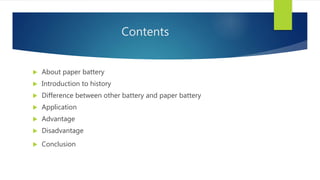 paper battery | PPTX