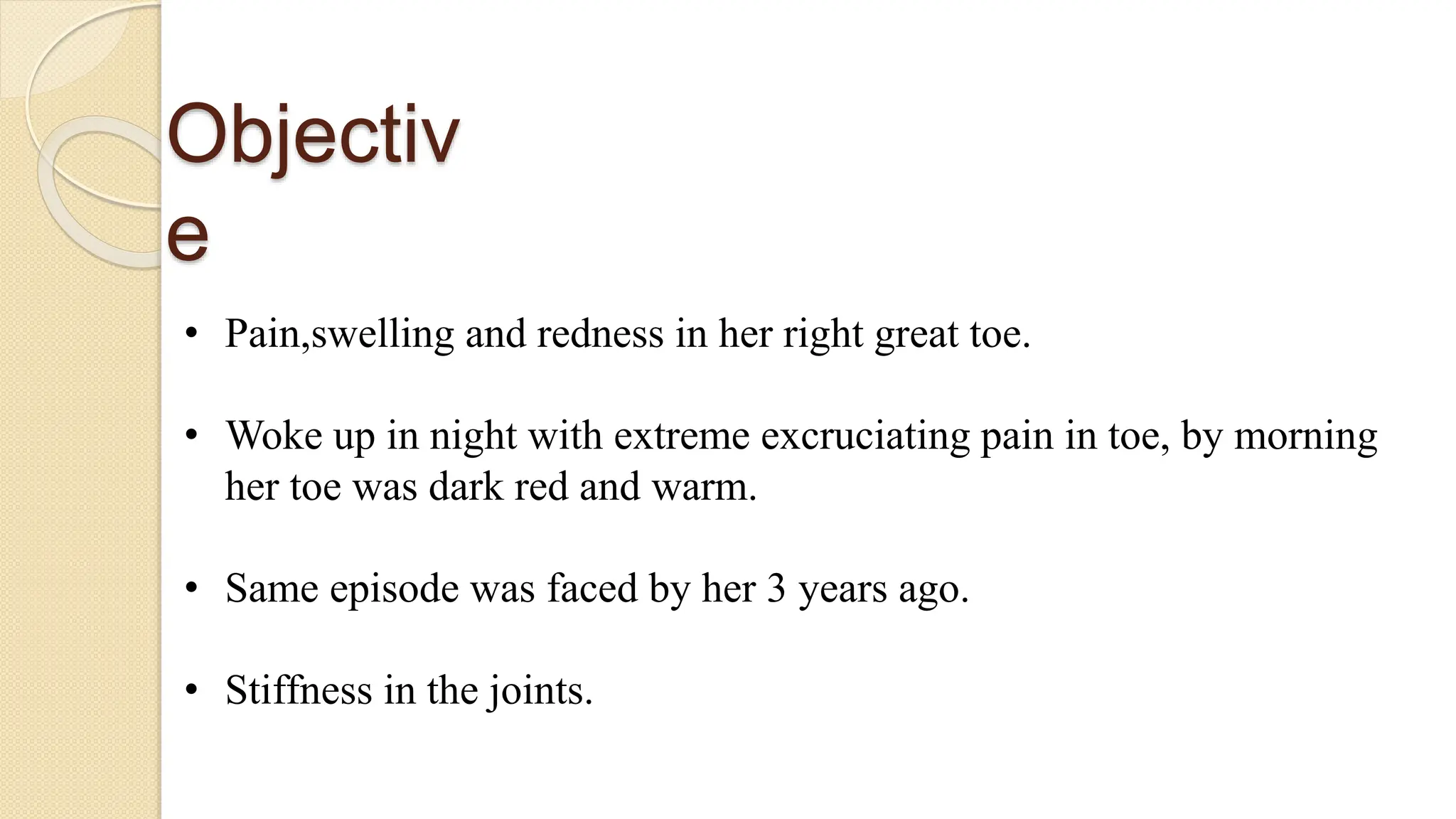 Gout Case Presentation Assignment College | PPTX