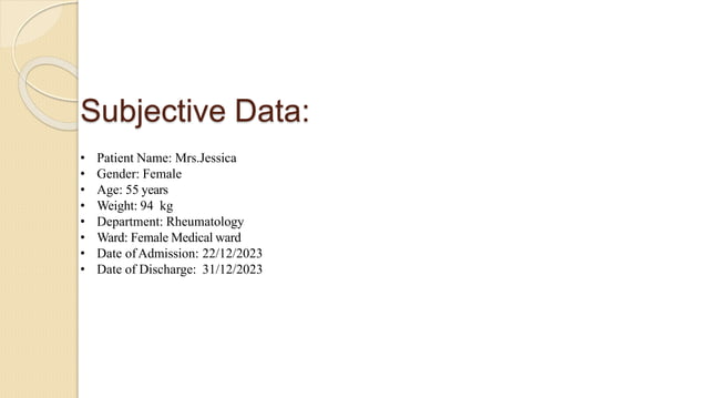 Gout Case Presentation Assignment College | PPTX