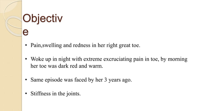 Gout Case Presentation Assignment College | PPTX