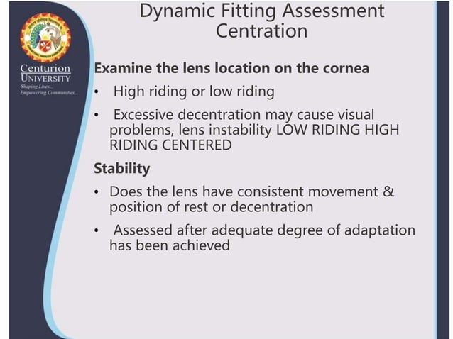 RGP contact lens fitting | PPTX | Eye and Vision Conditions | Diseases ...
