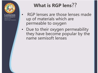 RGP contact lens fitting | PPTX
