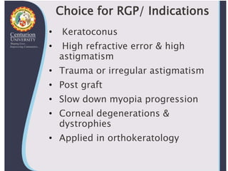 RGP contact lens fitting | PPTX