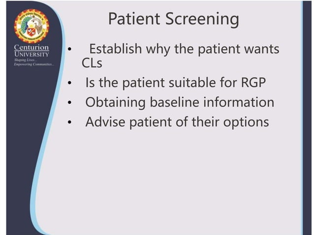 RGP contact lens fitting | PPTX | Eye and Vision Conditions | Diseases ...