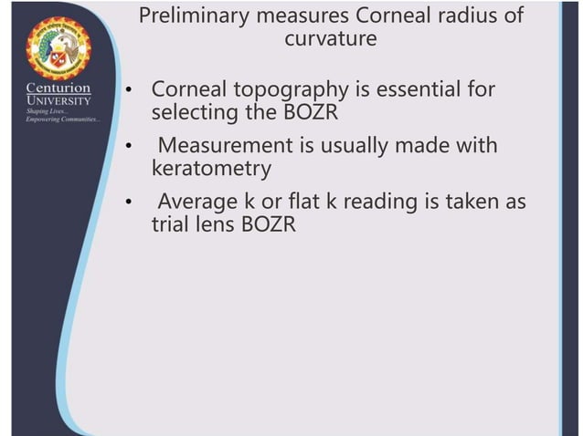 RGP contact lens fitting | PPTX | Eye and Vision Conditions | Diseases ...