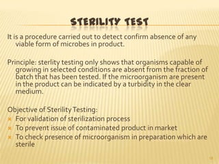 equipment for large scale paretral and quality control | PPTX