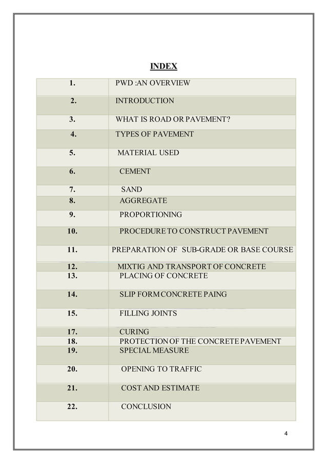 PWD CC ROAD CONSTRUCTION WORK TRAINING REPORT | DOCX