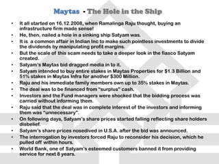 Satyam scam | PPT