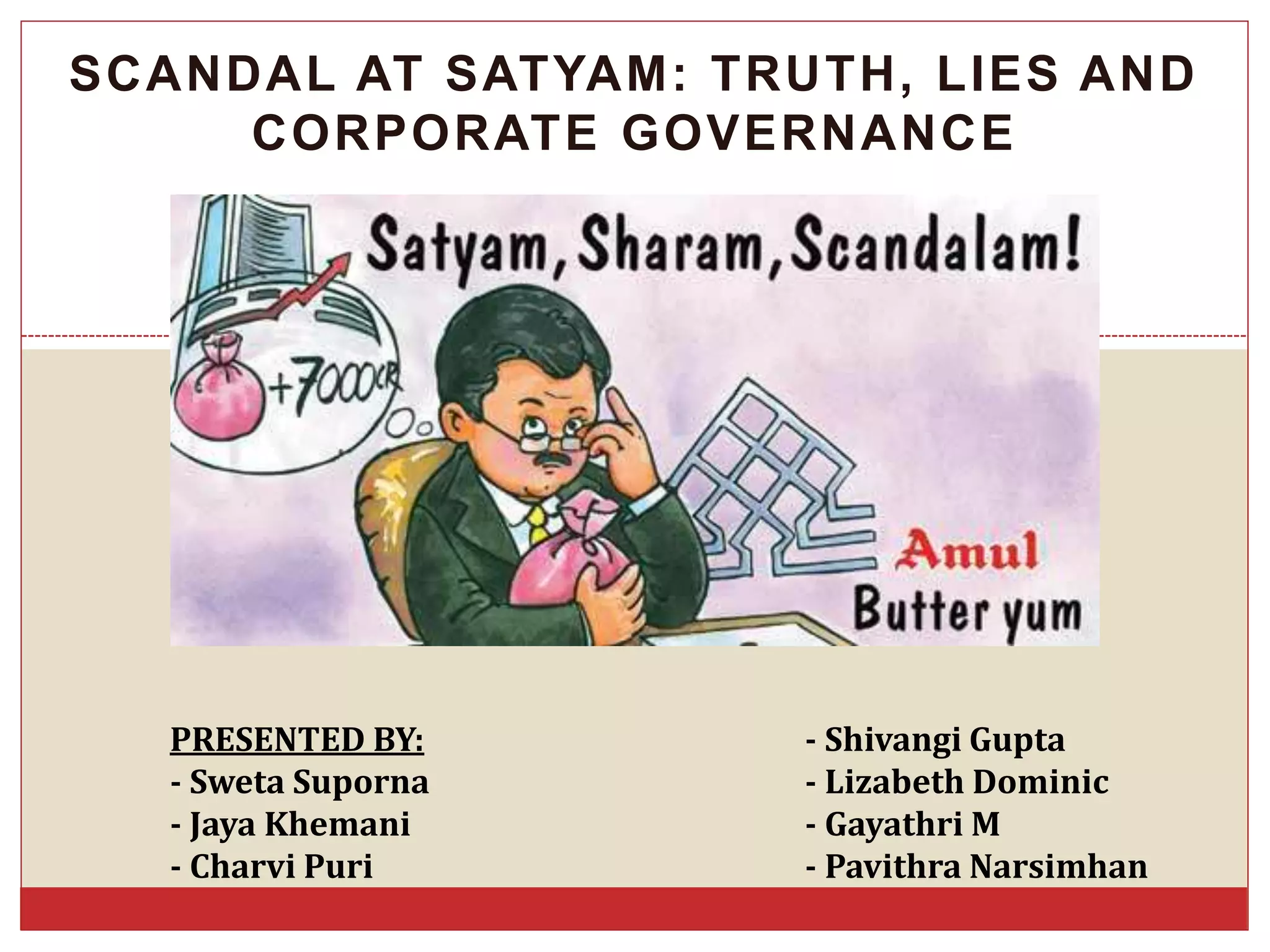 Satyam scam | PPTX