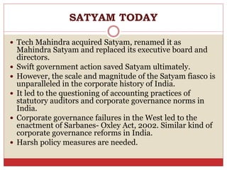 Satyam scam | PPT