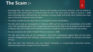 Satyam Computers scam | PPTX
