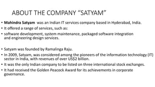 Satyam scam | PPTX