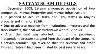 Satyam scam | PPTX