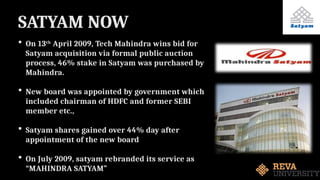 Satyam scam- A major unethical practice in india | PPT