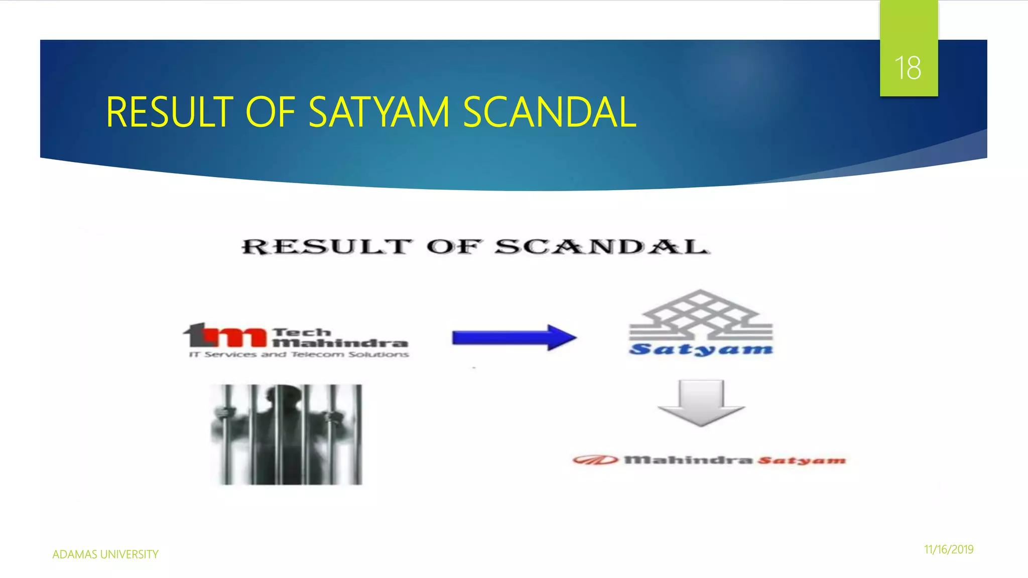 Satyam scam full ppt | PPTX