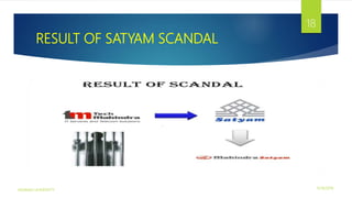 Satyam scam full ppt | PPTX