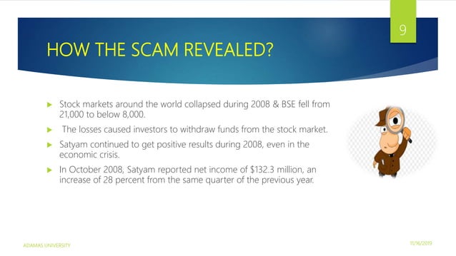 Satyam scam full ppt | PPTX