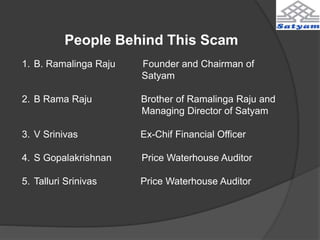 Satyam Scam ppt | PPTX