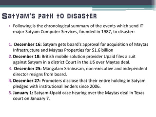 All about Satyam scandal By manpreet singh digital | PPT