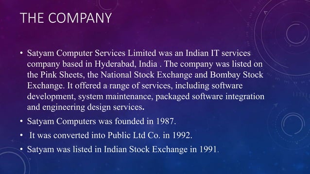 Satyam scandal | PPTX