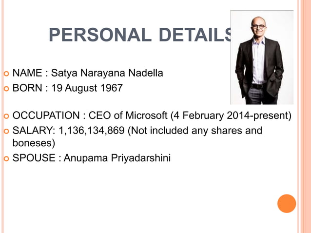 Satya nadella PPT | PPTX