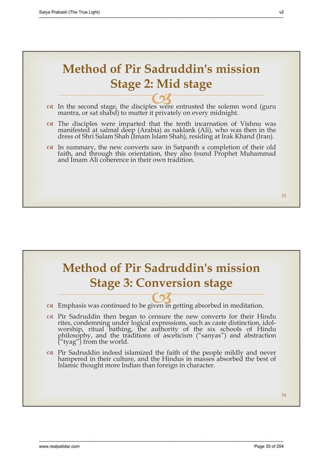 Series 40 -Satya Prakash - The True Light - History of Pirana Satpanth -in English | PDF