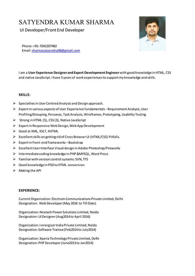 UI Developer | PDF UI Developer | PDF