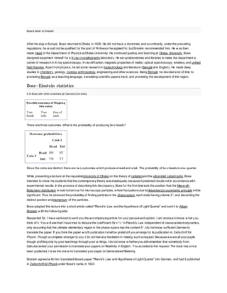 Satyendra nath bose | DOCX